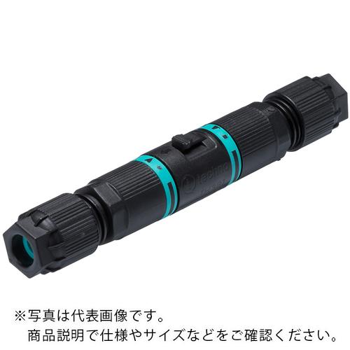 特長：φ14mm、全長90mmのコンパクトサイズの防水コネクタです。プラグ側（オス）とソケット側（メス）がセットになっている防水型の中継コネクターです。結線方式はネジ式で手軽に作業ができます。端子極数は3Pです。仕様：極数：3P色：ブラック...