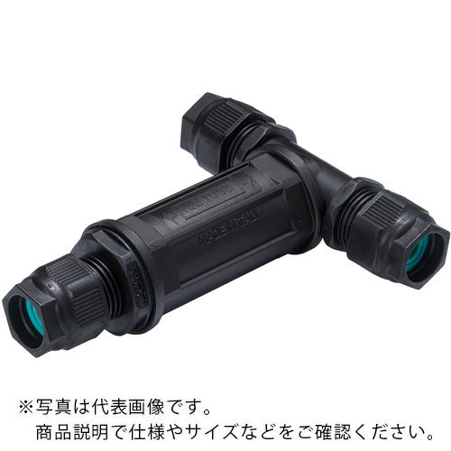 特長：ケーブルグランド部がT型でケーブルを分岐させたい時や、数珠つなぎに機器を接続する時などに便利です。結線方式はネジ式で、手軽に作業ができます。端子部は3WPです。仕様：極数：3WP色：ブラック/グリーン適合電線：φ7~φ13.5材質／仕...