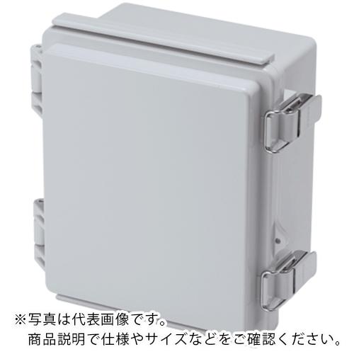 特長：保護等級IP65の防水・防塵プラボックスです。FA・制御/電設工事用など様々な分野で使用可能な汎用プラボックスです。BCPCシリーズは全46サイズのライトグレー色で、耐熱性・難燃性に優れたポリカーボネート製です。仕様：IP65開閉式R...