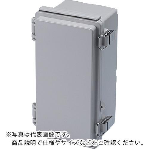 特長：保護等級IP65の開閉式ボックスでメンテナンスが容易なタイプです。FA・制御/電設工事用など様々な分野で使用可能な汎用プラボックスです。用途：汎用ボックス仕様：間口(mm)：110奥行(mm)：210高さ(mm)：100付属ビス：M4...