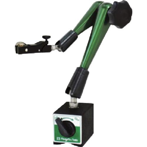 特長：ロックノブ締め付け操作でジョイントを同時にロックすることができます。ダイヤルゲージやインジケータの位置決めが簡単な微動タイプ(微動範囲2mm)です。レバー操作でマグネットON/OFF脱着可能です。アリ溝取付が可能です。用途：ダイヤルゲ...