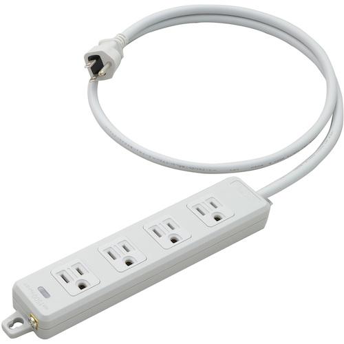 特長：接地2Pプラグは、耐トラッキングプラグ付です。パイロットランプ・マグネット付です。用途：設備工事用。仕様：コンセント数：4定格電圧(V)：125定格電流(A)：15プラグ形状：耐トラッキング接地プラグ付品名：横形OA用接地タップ4コ口...