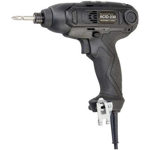特長：電源に繋いですぐ使える！使用中パワーの落ちないインパクトドライバーです。電源コードが5mも有るので延長コードが必要ありません。LEDライト付きで暗いところでも作業可能です。用途：コーススレッド等のネジ締めに。仕様：最大締付トルク(N・...