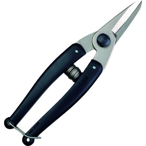 特長：コンパクトかつ軽量で狭いところでの作業や繊細な作業に適した工具鋏です。ハードクロムメッキです。仕様：切断能力：竪樋(1.1mm)、クッションフロア(1.8mm)、結束バンド(ナイロン製：1.25mm)、アルミ板(0.8mm)、プラスチ...