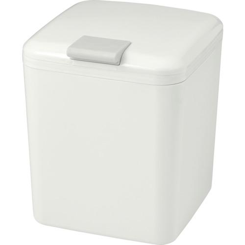 特長：コロンとしたデザインで、すっきり置けるスクエアタイプのトイレポット(サニタリーボックス)です。仕様：奥行(mm)：150高さ(mm)：165色：ホワイト幅(mm)：140材質／仕上：本体・外ぶた・中ぶた:ポリプロピレンツマミ:EVA樹...