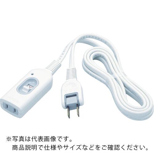 特長：180°スイングプラグ付です。スイッチを「入」にするとLEDが点灯します。よじれにくいだ円形状コードです。仕様：定格電圧：AC125V・15A・最大1500Wまで対応コンセント数：1ケーブル長(m)：0.5色：ホワイト幅(mm)：80...