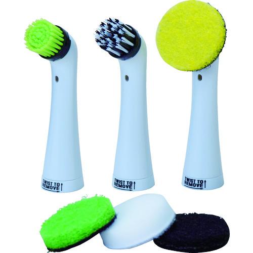 特長：スーパーソニックスクラバー電動お掃除ブラシ＆パッドセットの交換用ブラシセットです。仕様：スーパーソニックスクラバー替えブラシセット色：白・黒・緑・黄縦(mm)：210横(mm)：150厚さ(mm)：40材質／仕上：ミディアムブラシ：A...