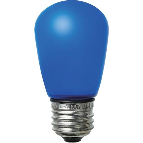 特長：光源にはLEDを使用していますので、消費電力が少ない省エネタイプの屋内・屋外兼用です。仕様：屋内・屋外兼用光源色：青外径(mm)：45全長(mm)：86消費電力(W)：1.4口金：E26定格寿命(時間)：30000電源(V)：AC10...
