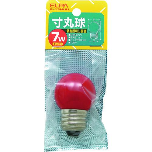特長：装飾照明に最適です。小型、低ワットで常夜灯など長時間点灯が必要な場所に適した電球です。用途：装飾照明に最適です。仕様：光源色：レッド外径(mm)：40全長(mm)：61消費電力(W)：7口金：E26定格寿命(時間)：約3000定格電圧...