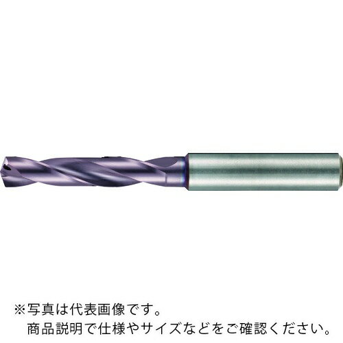 特長：内部給油方式によりノンステップで高能率穴あけ加工が可能です。用途：一般鋼、合金鋼、ステンレス、鋳鉄用。仕様：切削径DC(mm)：12フルート長さLCF(mm)：55全長OAL(mm)：102接続径DCON(mm)：12先端角SIG（°...
