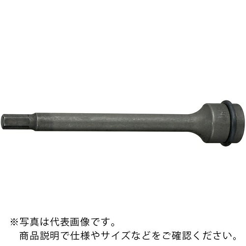 特長：インパクトレンチなどの動力工具用のソケットです。仮締め専用です。用途：六角穴付きボルト・ねじの締付け、緩め作業用。仕様：差込角(mm)：12.7対辺寸法(mm)：8全長(mm)：150適合ピン：PIN3522S(対辺5〜14mm)、P...