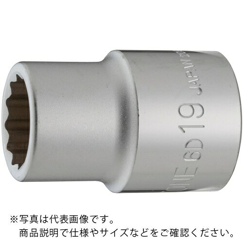 特長：スタンダードタイプで、対辺12角形状です。重工業整備まで必要なツールを取りそろえています。12角は6角よりも、ボルト頭やナットに対して2倍差し込みやすく作業効率がアップします。仕様：差込角(mm)：19.0対辺寸法(mm)：19全長(...