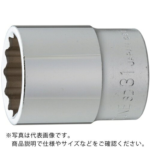 特長：スタンダードタイプで、対辺12角形状です。重工業整備まで必要なツールを取りそろえています。12角は6角よりも、ボルト頭やナットに対して2倍差し込みやすく作業効率がアップします。仕様：差込角(mm)：19.0対辺寸法(mm)：31全長(...