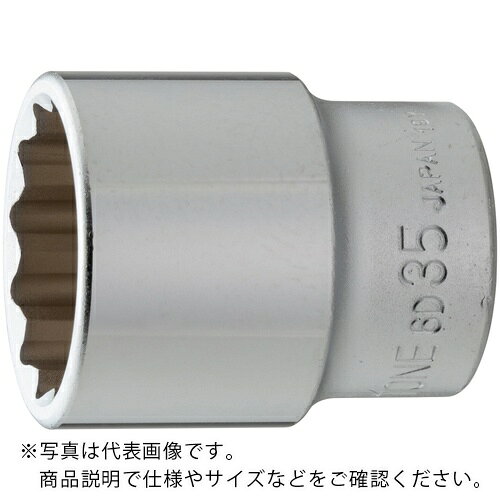 特長：スタンダードタイプで、対辺12角形状です。重工業整備まで必要なツールを取りそろえています。12角は6角よりも、ボルト頭やナットに対して2倍差し込みやすく作業効率がアップします。仕様：差込角(mm)：19.0対辺寸法(mm)：35全長(...