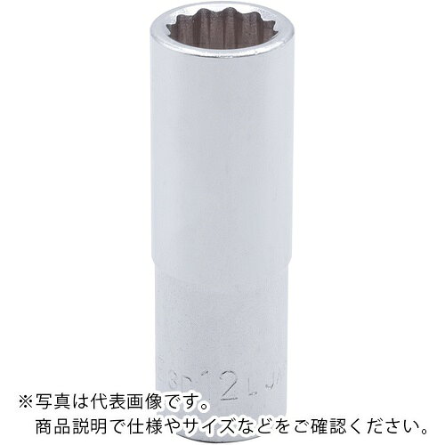 特長：ボルトが突き出したナットを回すのに最適です。深い箇所のナットにも最適です。12角は6角よりも、ボルト頭やナットに対して2倍差し込みやすく作業効率がアップします。用途：ボルト・ナットの締付け・緩め作業用。仕様：差込角(mm)：9.5対辺...
