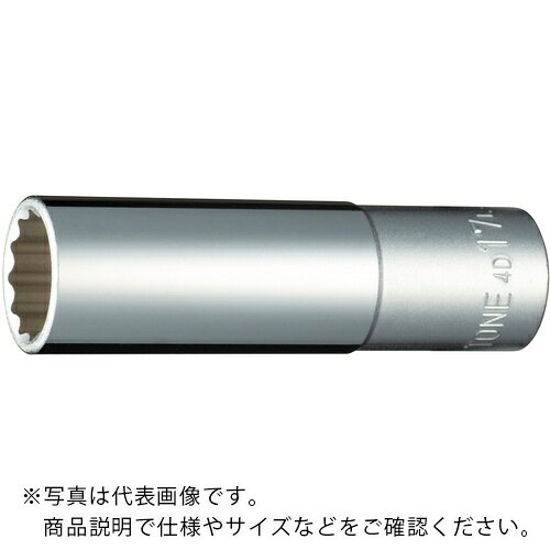 特長：ボルトが突き出したナットを回すのに最適です。深い箇所のナットにも最適です。12角は6角よりも、ボルト頭やナットに対して2倍差し込みやすく作業効率がアップします。用途：ボルト・ナットの締付け・緩め作業用。仕様：差込角(mm)：12.7対...