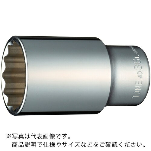特長：ボルトが突き出したナットを回すのに最適です。深い箇所のナットにも最適です。12角は6角よりも、ボルト頭やナットに対して2倍差し込みやすく作業効率がアップします。用途：ボルト・ナットの締付け・緩め作業用。仕様：差込角(mm)：12.7対...