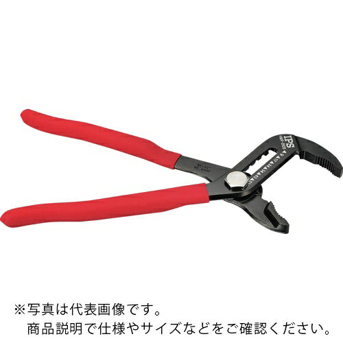 特長：6段溝採用で20％ワイドになった口開きです。バネ内蔵機構で連続作業も楽に行えます。サビに強いカチオン電着塗装です。便利な口開き目盛付きです。溝と突起で噛み合い軸に負担がかからず耐久性抜群です。用途：自動車整備。水道、空調、電設などの配...