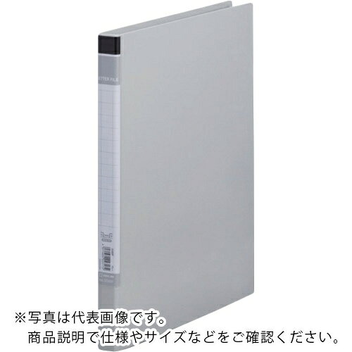 特長：シンプルなレターとじ具です。少量の書類もしっかりファイリングできます。耐久性・自立性にも優れた丈夫な貼り表紙です。差し替え背見出しスクエアパターン付きです。再生紙を使用しています（古紙パルプ配合率50％以上使用）。穴間隔80mm仕様：...