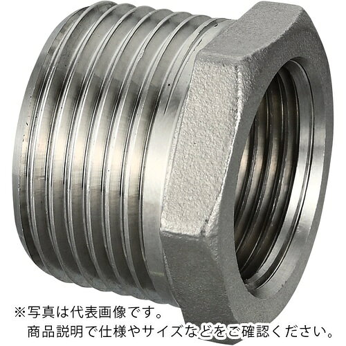 特長：テーパおねじ、テーパめねじ（R×Rc）ねじのサイズ変換に使用します。用途：冷温水・油・エアー・蒸気・ガス（可燃性・毒性以外）用。仕様：呼び径A：20×10呼び径B：3/4×3/8L(mm)：24使用温度範囲(℃)：-20〜220φd(...