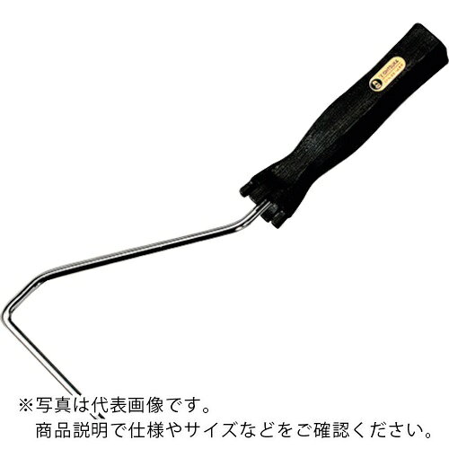特長：ミドルローラー・スモールローラーに使用出来る一般的なハンドルです。仕様：全長(mm)：約370幅(mm):105径(mm):6適合ローラー（インチ）:スモール:4〜6、ミドル:7タイプ:短柄ミドルローラー・スモールローラー兼用材質／仕...