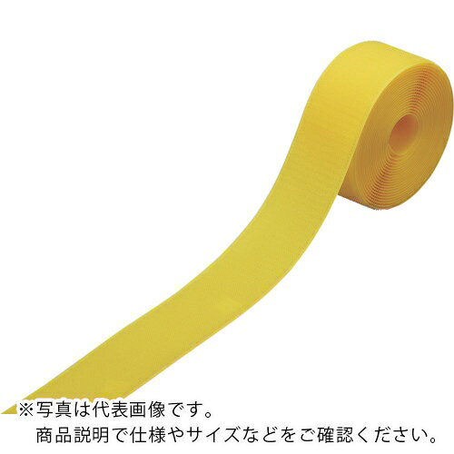 特長：テープが張れないカーペットの区画表示に使用出来ます。面ファスナータイプなので、設置位置等の変更が簡単にできます。用途：敷地内の区画整理等に。仕様：色：黄幅(mm)：50長さ(m)：5テープカット条件：ハサミ、カッターが必要面ファスナー...