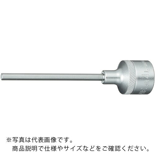 特長：ロングタイプのため、奥深い箇所の六角穴付ボルトの着脱に便利です。ロングタイプはスタンダードタイプより35〜43mm長くしていますので、奥深い箇所の六角穴付ボルトの着脱に便利です。早回しに便利なローレット加工仕上げです。仕様：差込角(m...