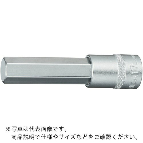 特長：ロングタイプのため、奥深い箇所の六角穴付ボルトの着脱に便利です。ロングタイプはスタンダードタイプより35〜43mm長くしていますので、奥深い箇所の六角穴付ボルトの着脱に便利です。早回しに便利なローレット加工仕上げです。仕様：差込角(m...