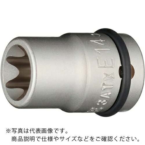 特長：E型形状です。外観品質と防錆力の向上を図った無電解メッキ仕様です。仕様：差込角(mm)：9.5呼びNo.：E14先端寸法(mm)：12.85全長(mm)：30適合ピン：P3016S適合Oリング：RINGP14S材質／仕上：構造用鋼セッ...