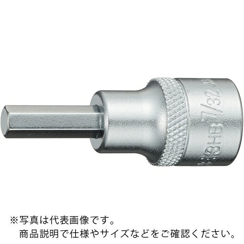 特長：ラチェットハンドルに差し込んで使用することにより、締め付けが素早く行えます。仕様：対辺寸法(インチ)：7/32差込角(mm)：9.5ビット長さ(mm)：18全長(mm)：45インチサイズ材質／仕上：構造用鋼　●代表画像について 商品に...