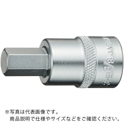 特長：ラチェットハンドルに差し込んで使用することにより、締め付けが素早く行えます。仕様：対辺寸法(インチ)：3/8差込角(mm)：9.5ビット長さ(mm)：16全長(mm)：45インチサイズ材質／仕上：構造用鋼　●代表画像について 商品によ...
