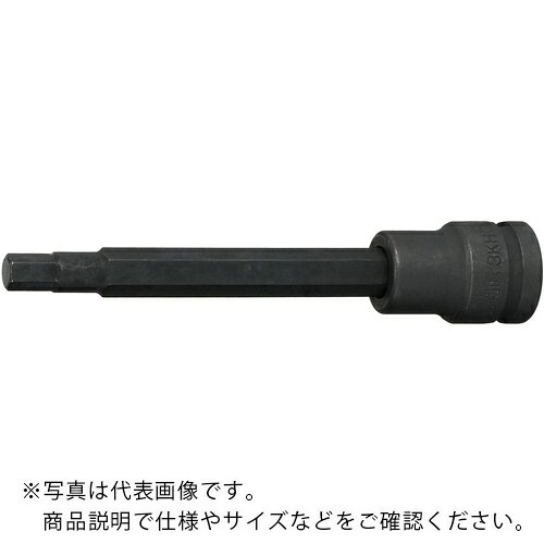 特長：強力タイプのロングヘキサゴンソケットです。インパクトレンチなどの動力工具でも使用可能です。仕様：差込角(mm)：9.5対辺寸法(mm)：6ビット長さ(mm)：71全長(mm)：100対辺(mm)：6適合ピン：PIN3015S(対辺4、...