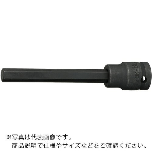 特長：強力タイプのロングヘキサゴンソケットです。インパクトレンチなどの動力工具でも使用可能です。仕様：差込角(mm)：9.5対辺寸法(mm)：8ビット長さ(mm)：71全長(mm)：100対辺(mm)：8適合ピン：PIN3015S(対辺4、...