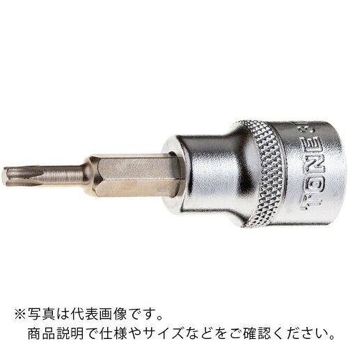 特長：強力タイプのトルクス［［R下］］ソケットです。早回しに便利なローレット加工仕上げです。仕様：呼びNo.：T15先端寸法(mm)：3.26差込角(mm)：9.5全長(mm)：55強力タイプ材質／仕上：構造用鋼　●代表画像について 商品に...