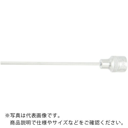 特長：ロングタイプのため、奥深い箇所の六角穴付ボルトの着脱に便利です。ラチェットハンドルに差し込んで使用することにより六角穴付ボルトの締め付けがすばやく行えます。早回しに便利なローレット加工仕上げです。用途：六角穴付きボルト・ねじの締付け、...