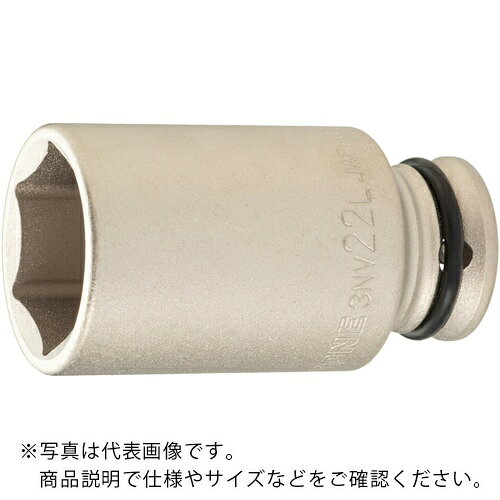 特長：外観品質と防錆力の向上を図った無電解メッキ仕様のインパクト用ソケットです。Oリング仮置き構造により、レンチにインパクト用ソケットを着脱する際にOリングを一旦溝に仮置くことで作業性を向上させています。外観品質の向上と防錆力UPを図り、表...