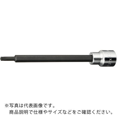 特長：いじり防止のロングタイプです。早回しに便利なローレット加工仕上げです。用途：T型トルクスねじの締付け、緩め作業用。仕様：呼びNo.：T20先端寸法(mm)：3.84差込角(mm)：9.5全長(mm)：125ビット長さ(mm)：98材質...