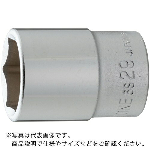 特長：スタンダードタイプの対辺六角形状です。差し込み後、トルクをかけてもナメにくくなっています。用途：ボルト・ナットの締付け・緩め作業用。仕様：差込角(mm)：19.0対辺寸法(mm)：29全長(mm)：56対辺形状：6角対辺(mm)：29...