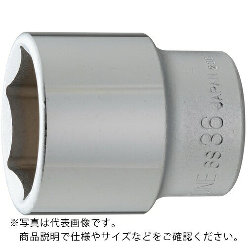 特長：スタンダードタイプの対辺六角形状です。差し込み後、トルクをかけてもナメにくくなっています。用途：ボルト・ナットの締付け・緩め作業用。仕様：差込角(mm)：19.0対辺寸法(mm)：36全長(mm)：58対辺形状：6角対辺(mm)：36...