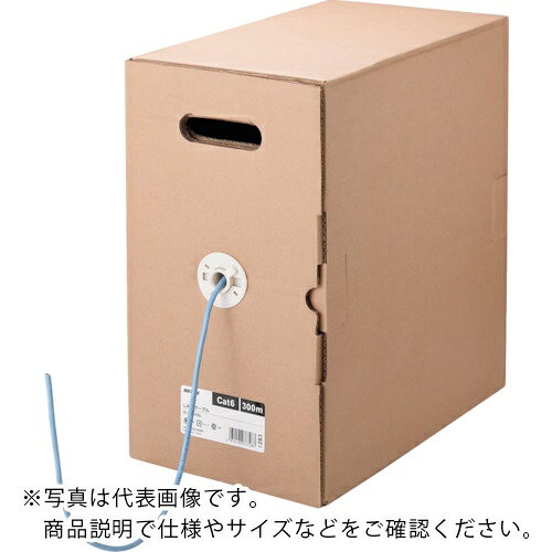 特長：Cat6A対応の長尺タイプのLANケーブルです。単線仕様のため安定した通信を実現しています。十字介在入りでノイズに強いです。コネクター無しのドラムタイプのため環境に合わせた長さに切ってご使用できます。切断して使う際や残りの長さが一目で...