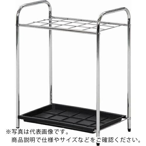 特長：フレームはもちろん受け皿にも仕切りが付いており、傘同士のからまりを防ぎます。受け皿は取り外しが可能なので汚れもすぐに洗うことができます。仕様：間口(mm)：475奥行(mm)：285高さ(mm)：620傘本数(本)：15色：クロム傘収...