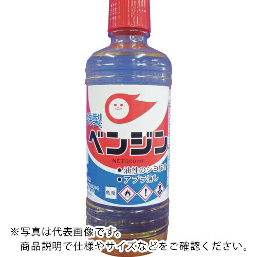 特長：油性にシミ抜きやアブラ落としに最適です。用途：油性のシミ抜き。仕様：容量(L)：0.5容量(ml)：500タイプ：液体・本体ボトル材質／仕上：石油系炭化水素注意：パッケージに記載している注意事項、使用方法、保管方法を守ること　●代表画...