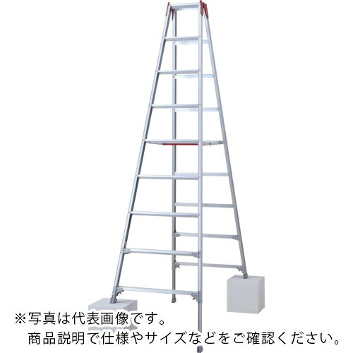 特長：脚が4本とも伸縮するので凹凸のある場所でも水平キープします。天板はビスや工具などが置ける便利なトレー形状になっています。踏ざん踏面幅が60mmと広く、昇降し易く疲れ難くなっています。別売りオプションの自在式脚端具も用意しております。ワ...