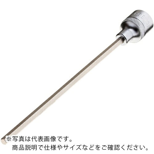 特長：超ロングタイプのため、今まで作業できなかった奥深い箇所の六角穴付ボルトの着脱に便利です。早回しに便利なローレット加工仕上げです。仕様：差込角(mm)：9.5対辺寸法(mm)：4ビット長さ(mm)：123全長(mm)：150材質／仕上：...