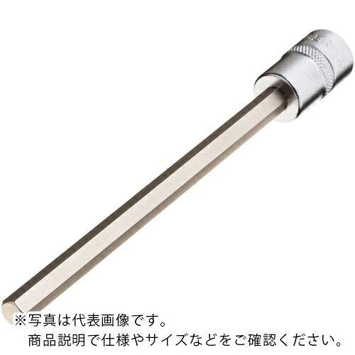 特長：超ロングタイプのため、今まで作業できなかった奥深い箇所の六角穴付ボルトの着脱に便利です。早回しに便利なローレット加工仕上げです。仕様：差込角(mm)：9.5対辺寸法(mm)：7ビット長さ(mm)：121全長(mm)：150材質／仕上：...