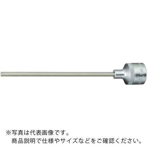 特長：超ロングタイプのため、今まで作業できなかった奥深い箇所の六角穴付ボルトの着脱に便利です。早回しに便利なローレット加工仕上げです。仕様：差込角(mm)：12.7対辺寸法(mm)：4ビット長さ(mm)：118全長(mm)：150材質／仕上...