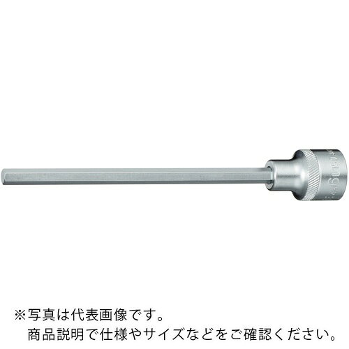 特長：超ロングタイプのため、今まで作業できなかった奥深い箇所の六角穴付ボルトの着脱に便利です。早回しに便利なローレット加工仕上げです。仕様：差込角(mm)：12.7対辺寸法(mm)：6ビット長さ(mm)：118全長(mm)：150対辺(mm...