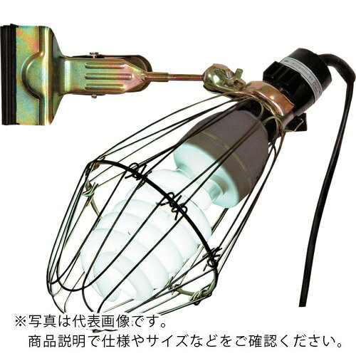 特長：屋内用クリップランプです。連結コンセント付です。蛍光灯だから省エネです。用途：屋内作業用現場の補助照明。仕様：明るさ(lm)：2250コード長さ(m)：5電源(V)：110消費電力(W)：32電圧(V)：110口金：E26クリップラン...