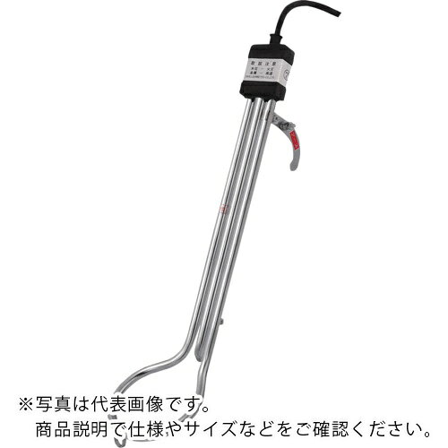 特長：水を電気で温めることができます。温度を45度〜60度の間を保ちます。用途：冬場の作業現場でお湯を沸かすために。仕様：電源(V)：AC100定格電流(A)：8容量(kW)：0.8電源コード長さ(m)：2首下寸法(mm)：390発熱部寸法...