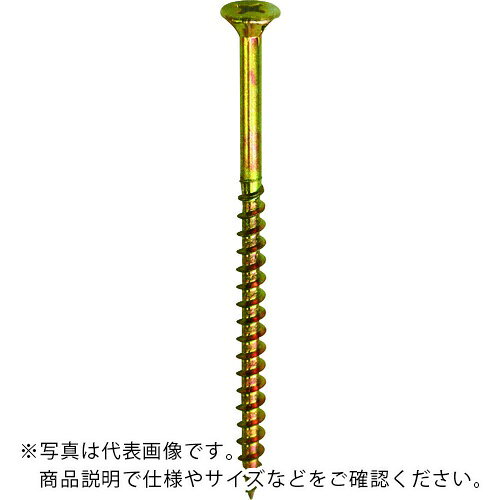 特長：頭部下のフレキ加工で木材を切削し、頭浮きを防ぎます。軸が細く、先端足割れ加工のため木割れしにくいです。仕様：寸法(mm)d：3.8全長(mm)：75ねじ部長さ(mm)：54タイプ：半ネジパック入数(本)：43頭部径dk(mm)：7パッ...
